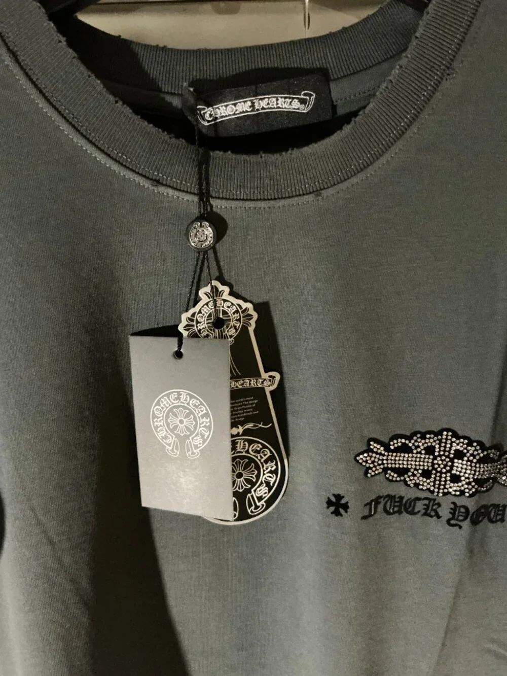 Chrome Hearts | Shirts | Dark Grey Chrome Hearts F U Tee | Poshmark